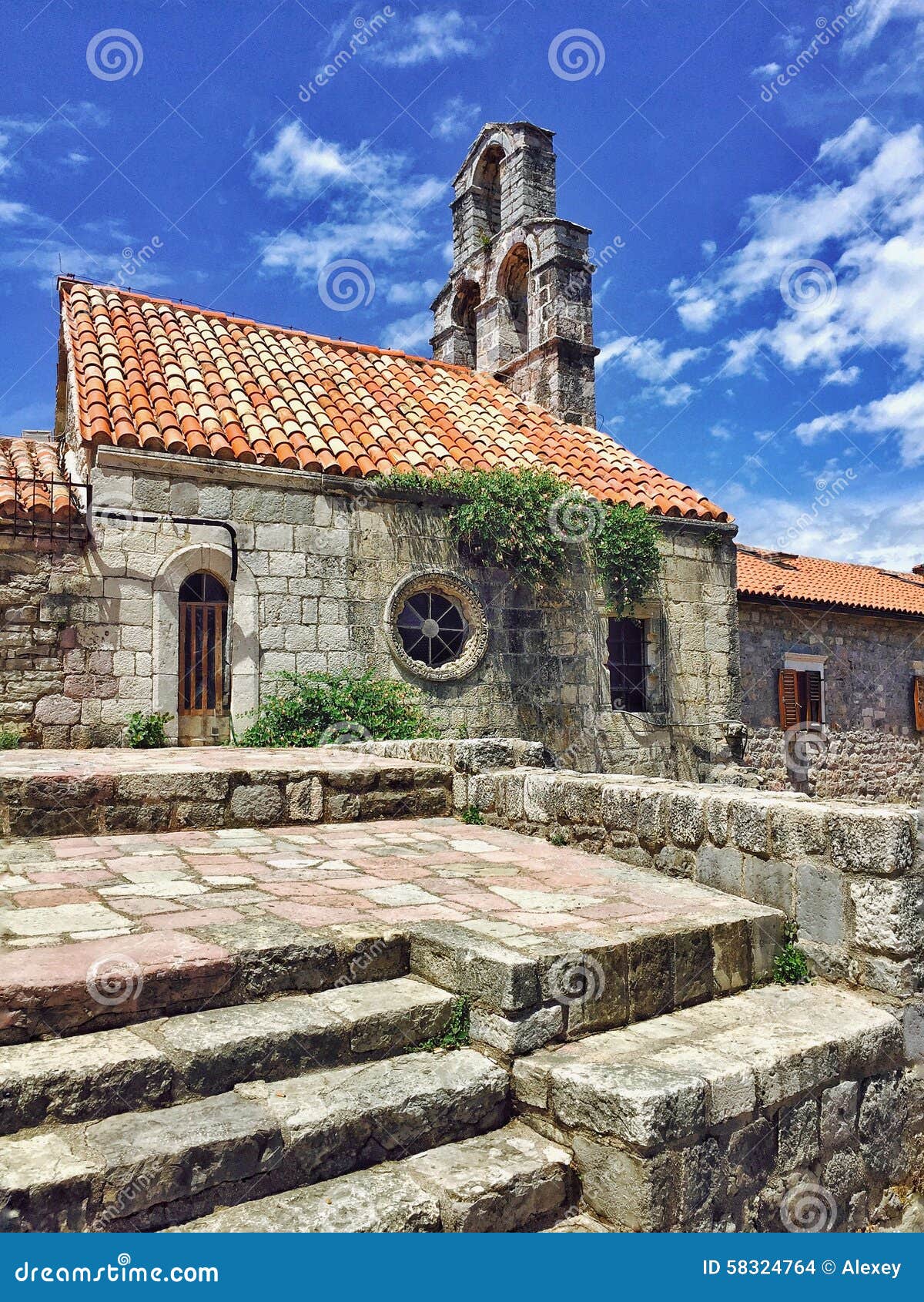 Chiesa Medievale, Budua, Montenegro Fotografia Stock - Immagine di ...