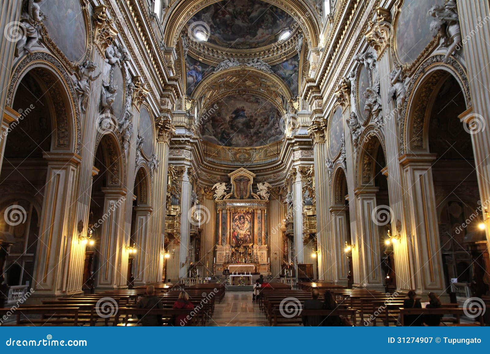 Chiesa Nuova, Roma fotografía editorial. Imagen de interior - 31274907