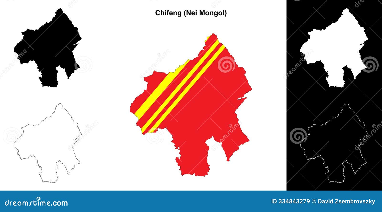 Chifeng outline map stock illustration. Illustration of chifeng - 334843279