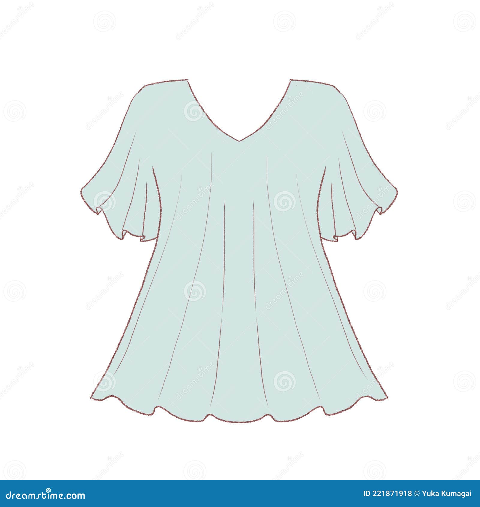 Chiffon Tops. on a White Background Stock Vector - Illustration of tops ...