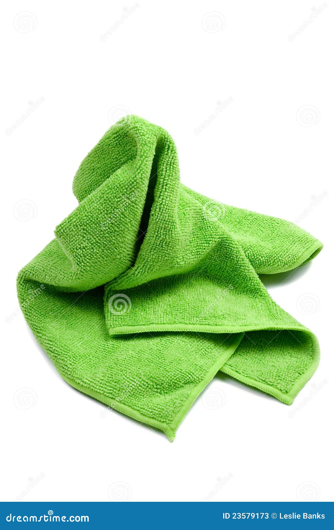 Chiffon vert de nettoyage image stock. Image du blanc - 23579173
