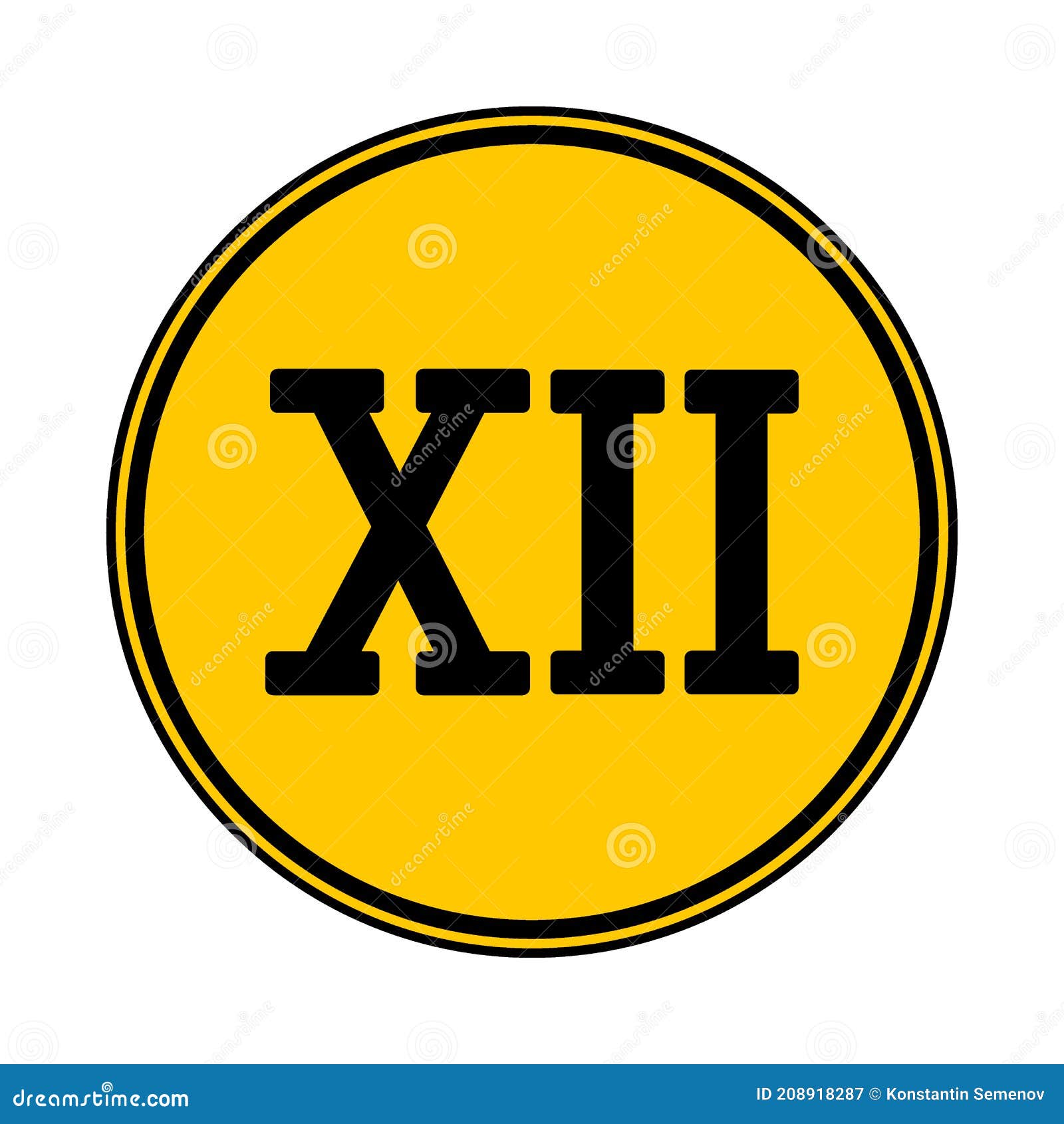 Chiffre romain douze illustration stock. Illustration du qualité ...
