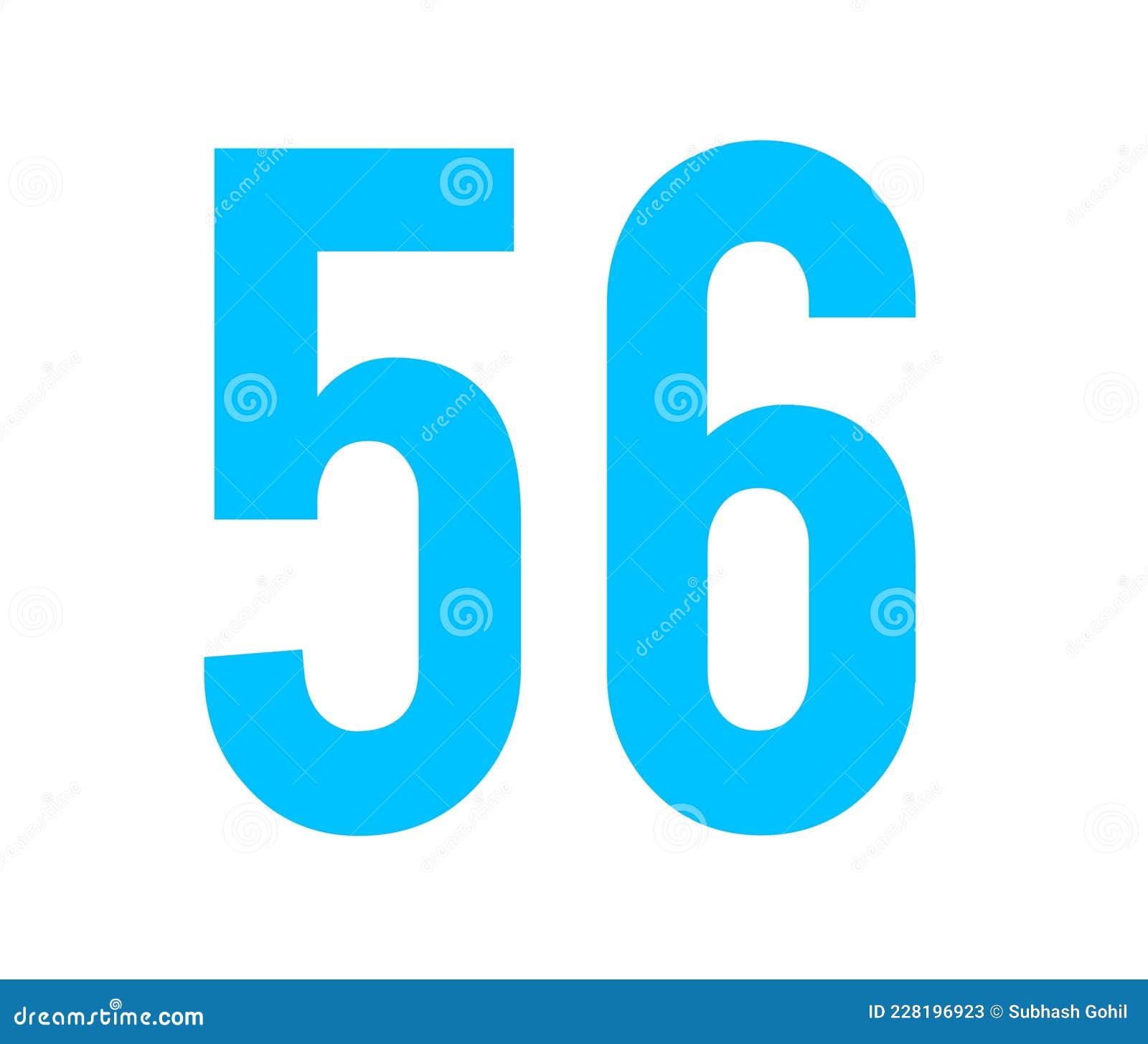 56 chiffres illustration stock. Illustration of numéro - 228196923