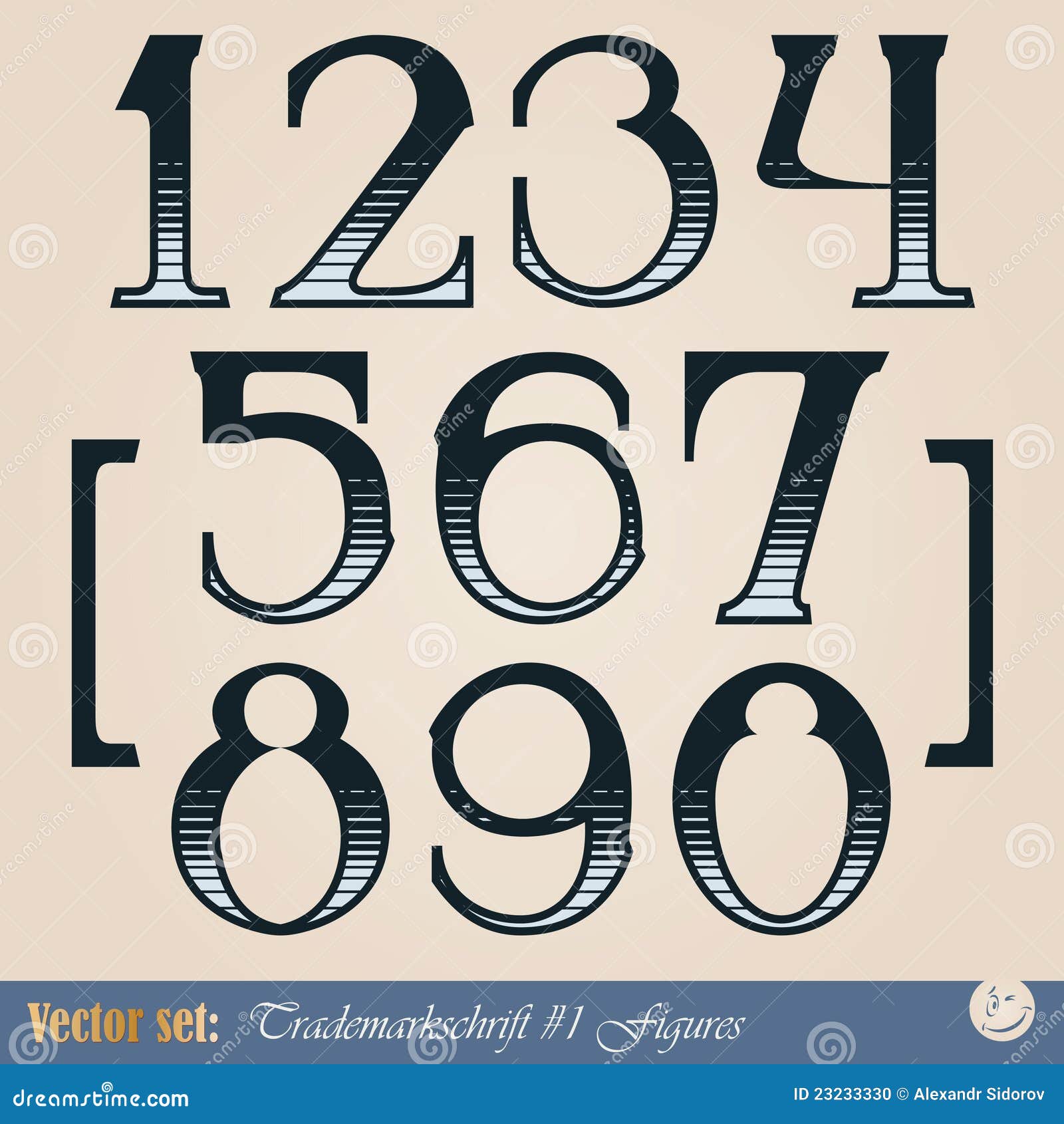 Chiffres de l'alphabet illustration de vecteur. Illustration du ...