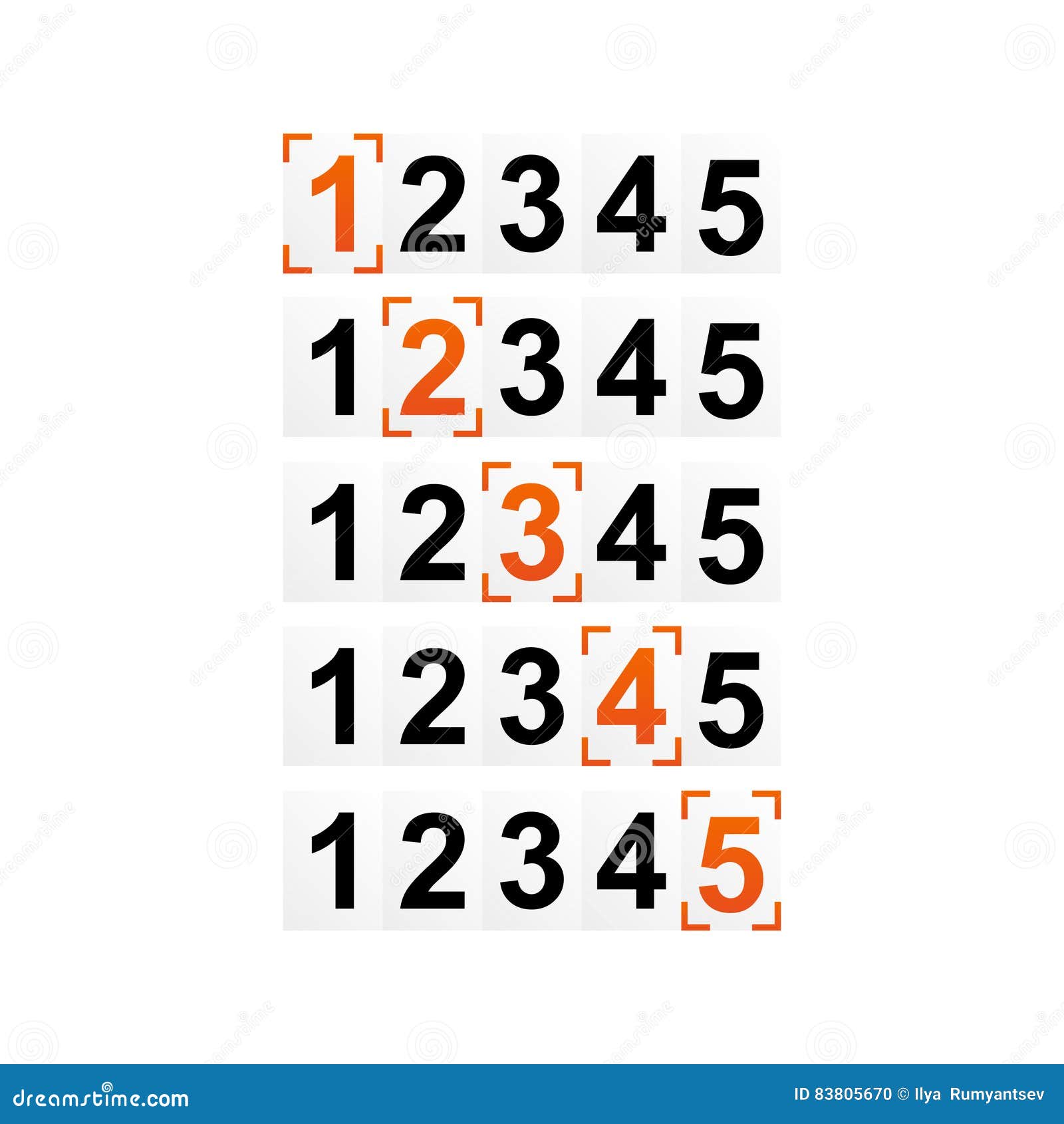 Chiffres De Rang, Nombres D'estimation Ou Force Avec Le Cadre ...