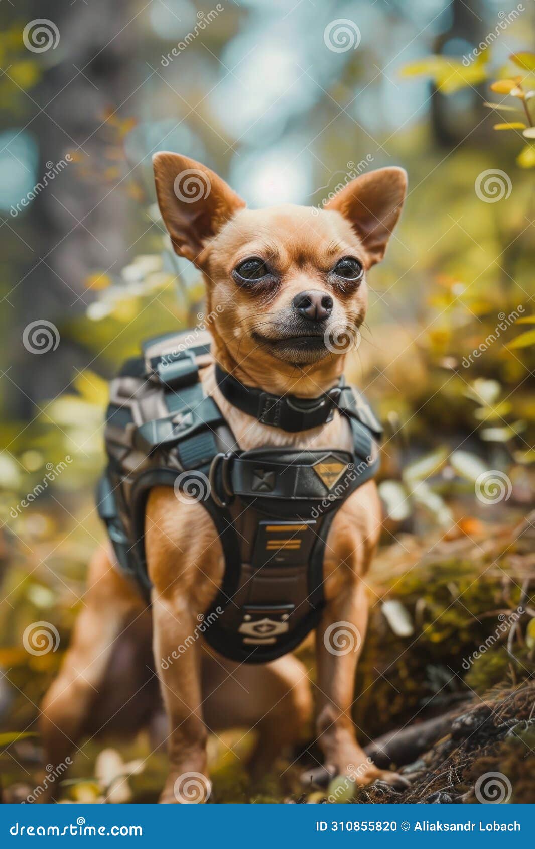 Chihuahua Robot Dog in Nature. the Helper Dog Stock Photo - Image of ...