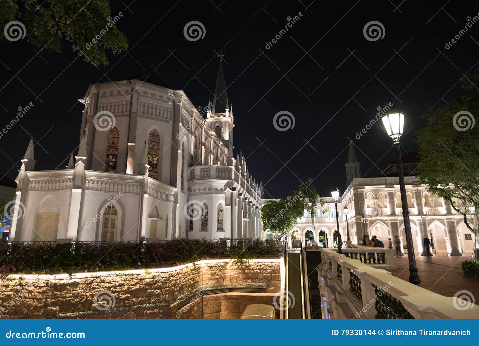 Chijmes at Night, Singapore Editorial Stock Image - Image of christian ...