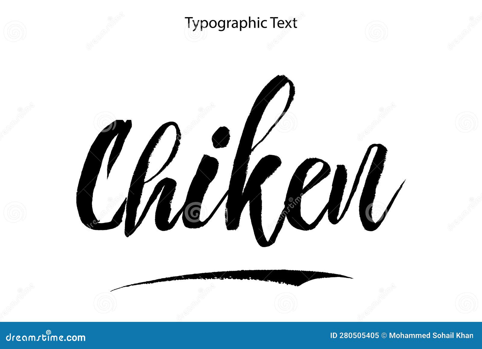 Chiken Elegant Typography Lettering Text Vector Design Quote Stock ...