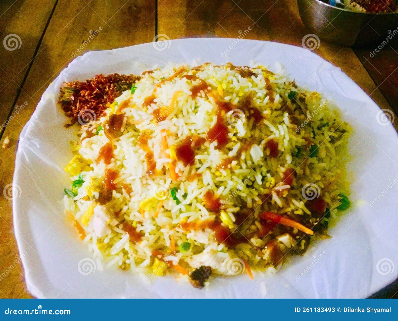 Chikken rice stock image. Image of meat, lunch, curry - 261183493