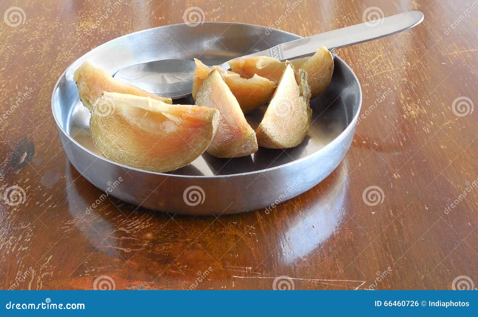 Chiku Fruit Slices stock photo. Image of food, front - 66460726