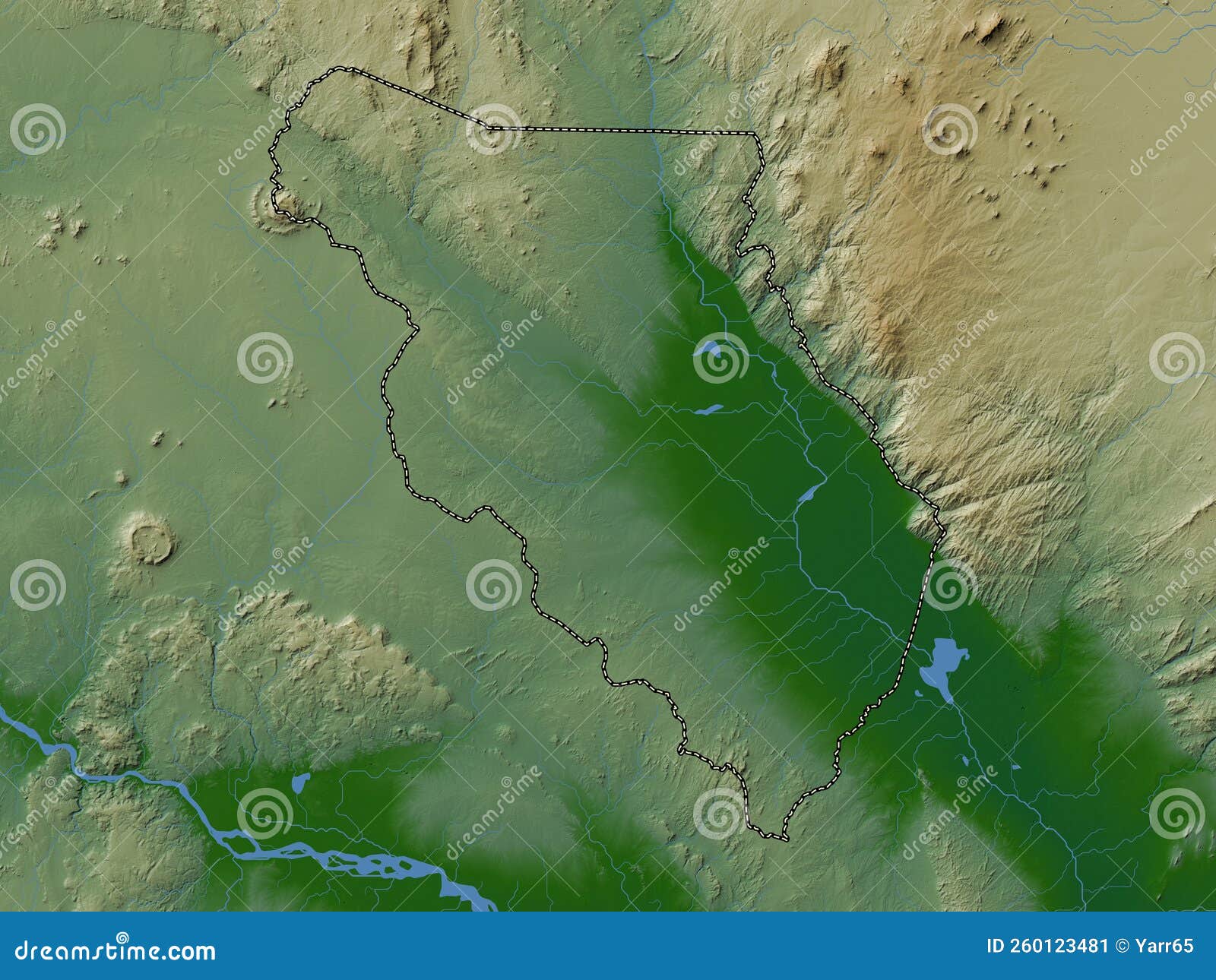 Chikwawa, Malawi. Physical. No Legend Stock Illustration - Illustration ...