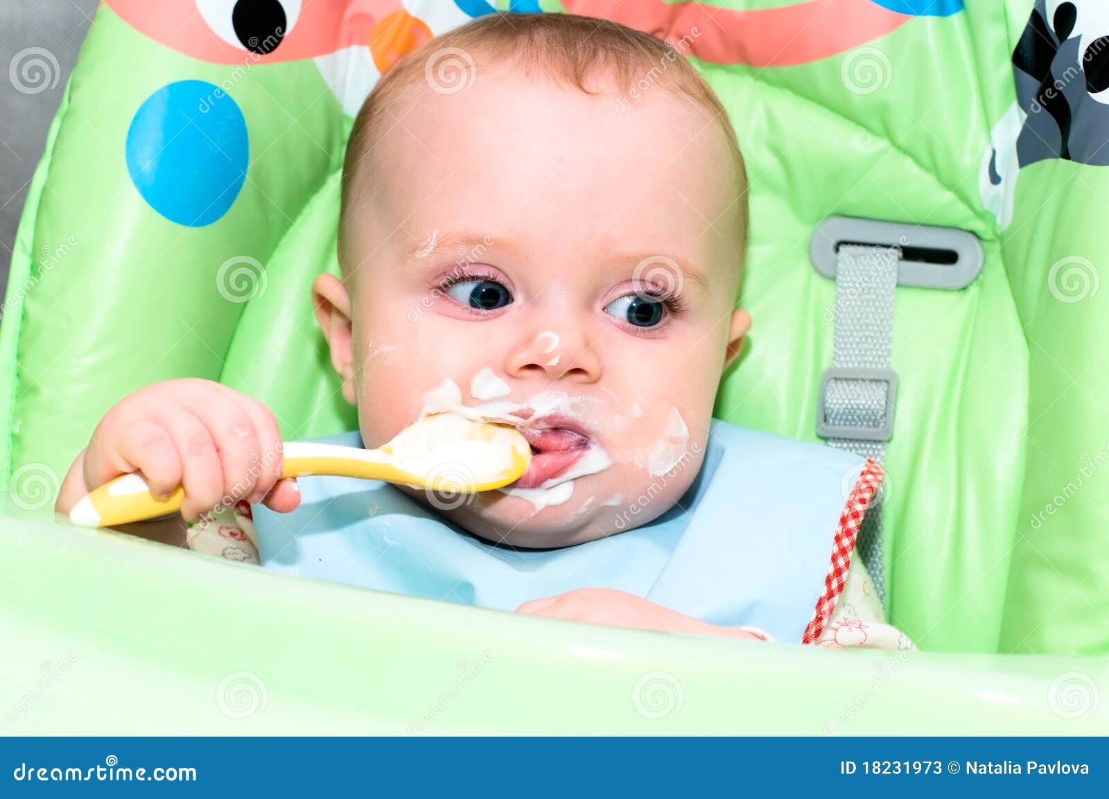 Child stock image. Image of meal, girl, small, chair - 18231973