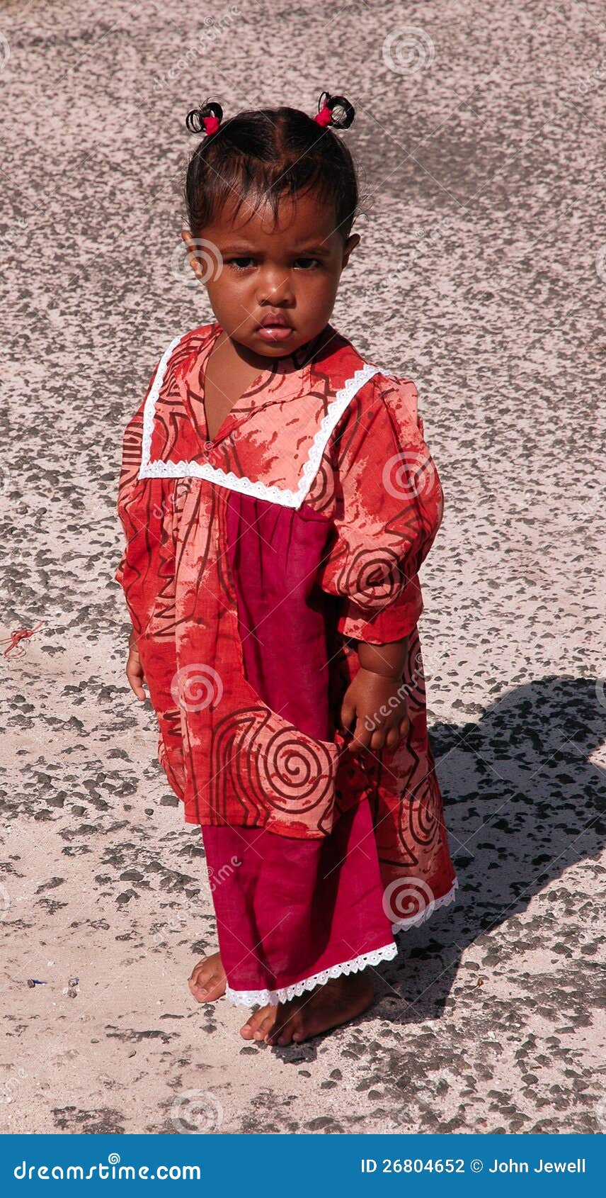 Two Little Native Sisters Dancing And Having Fun Together On The Beach ...