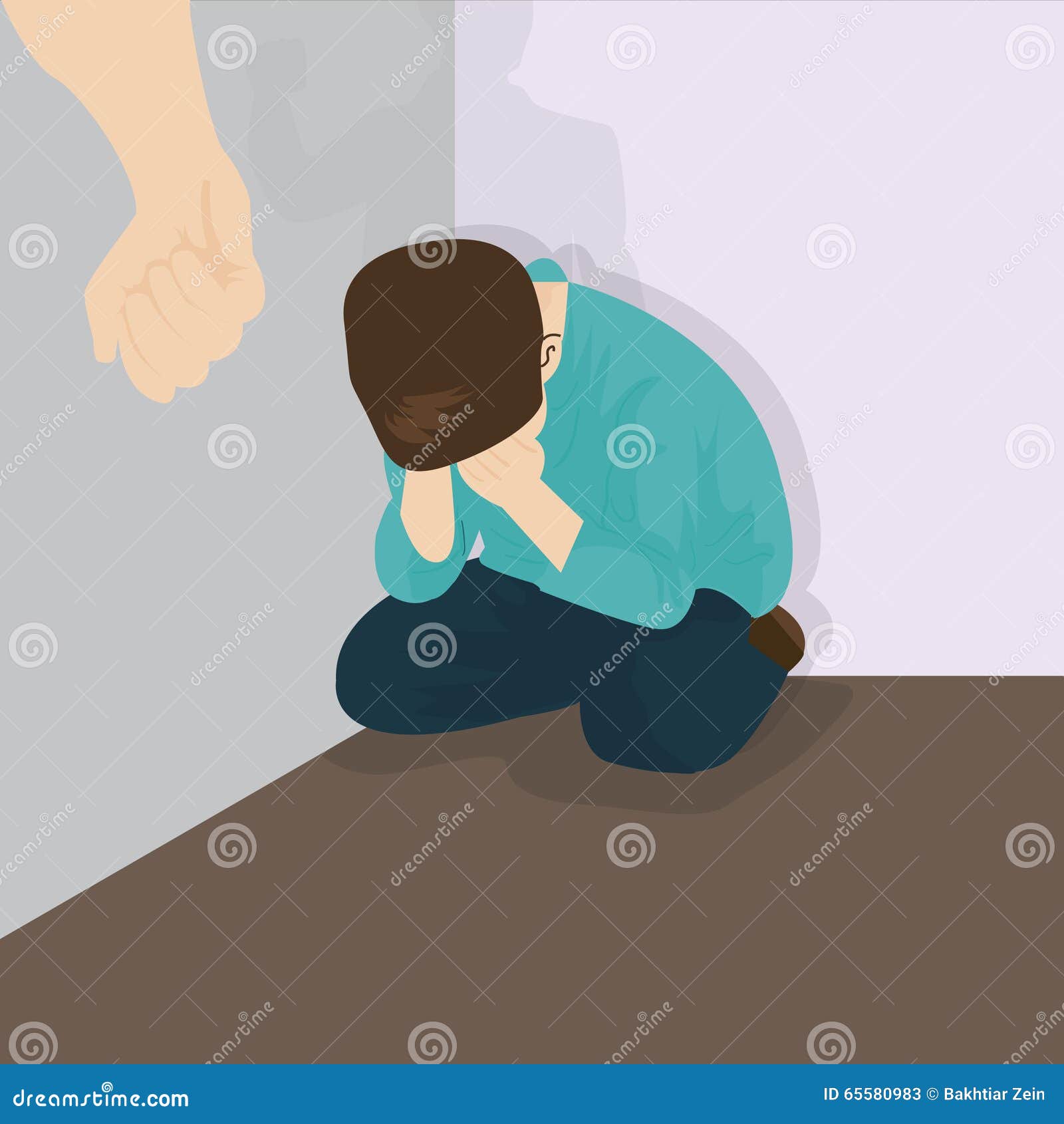 Child Abuse Concept. Mother Yells At Scared Boy Doing Homework, Kid Is ...