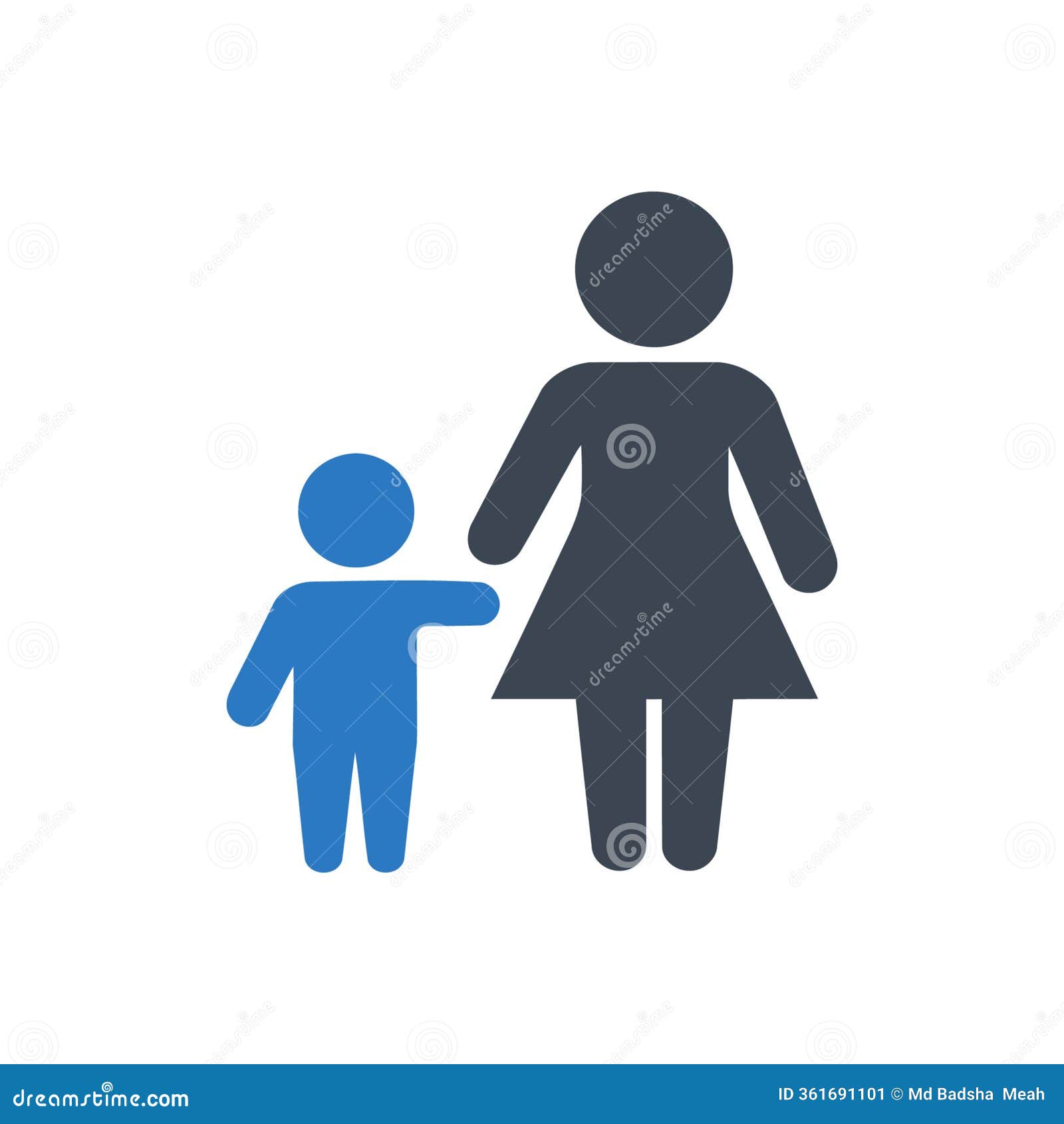 Child with Adult Icon stock vector. Illustration of adult - 361691101