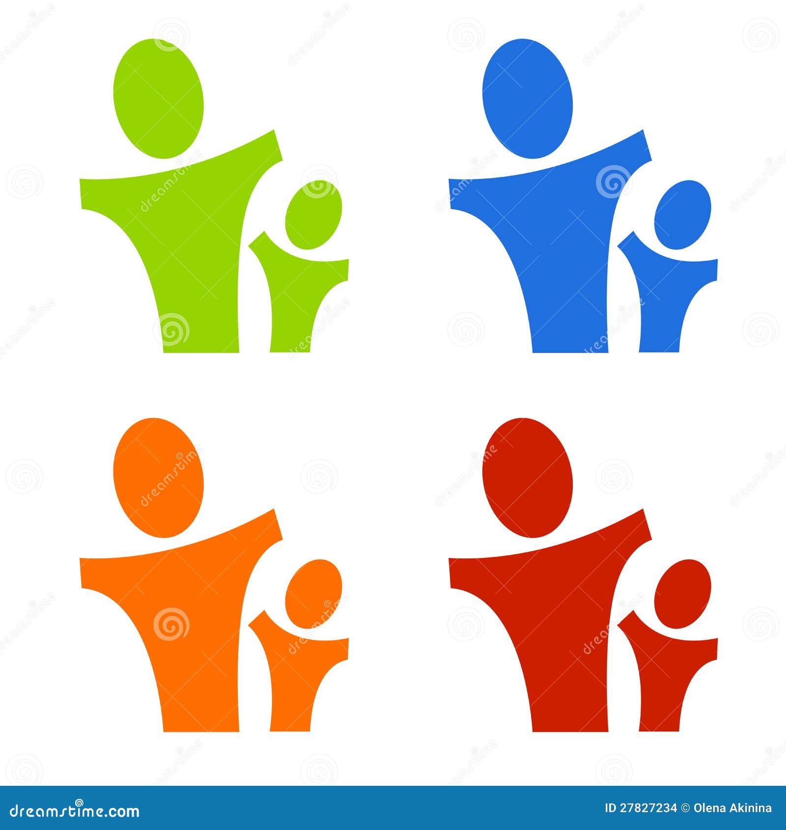 Child_and_adult2 stock vector. Illustration of cozy, colorful - 27827234