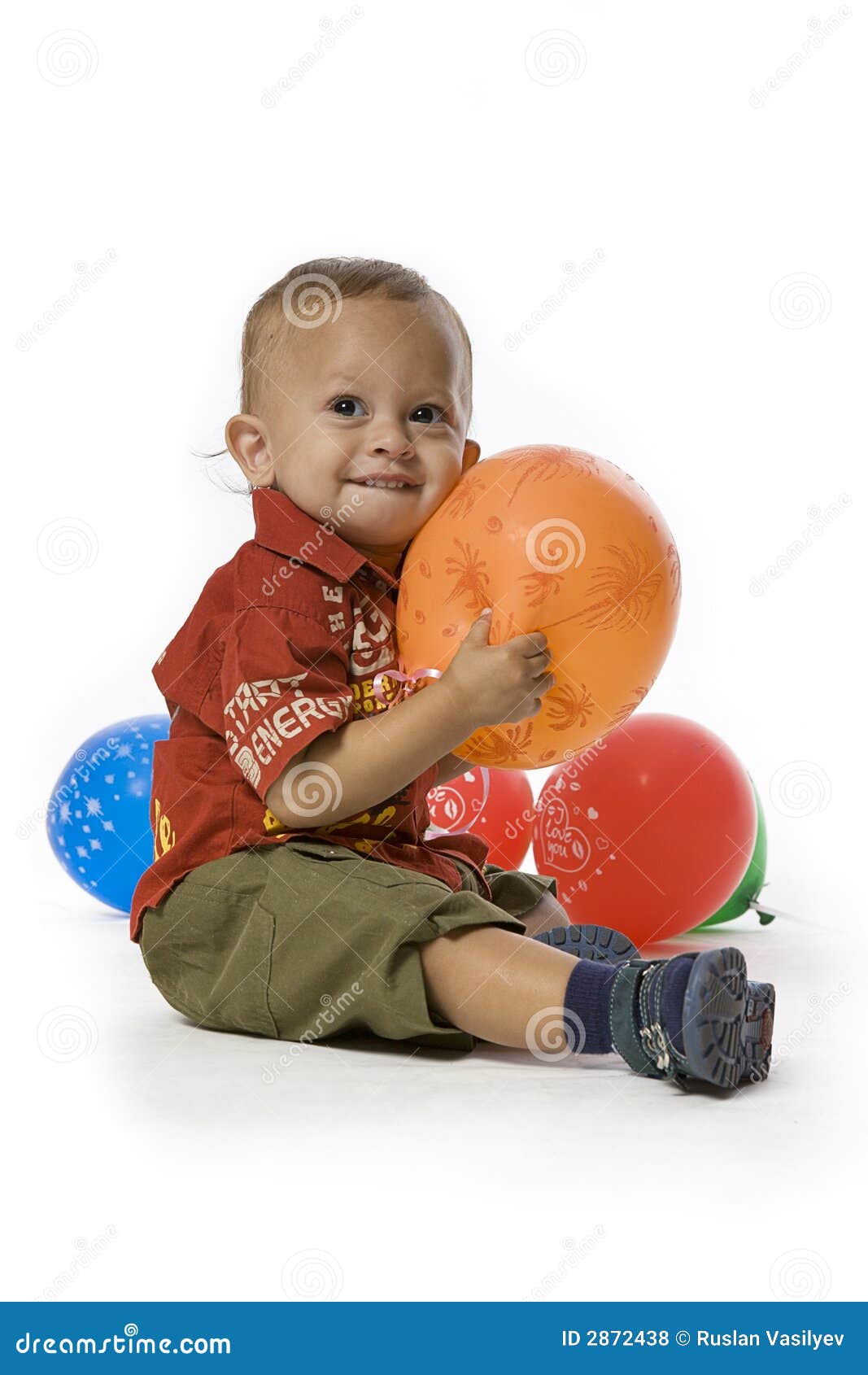 Child with air balls stock photo. Image of laughing, childhood - 2872438