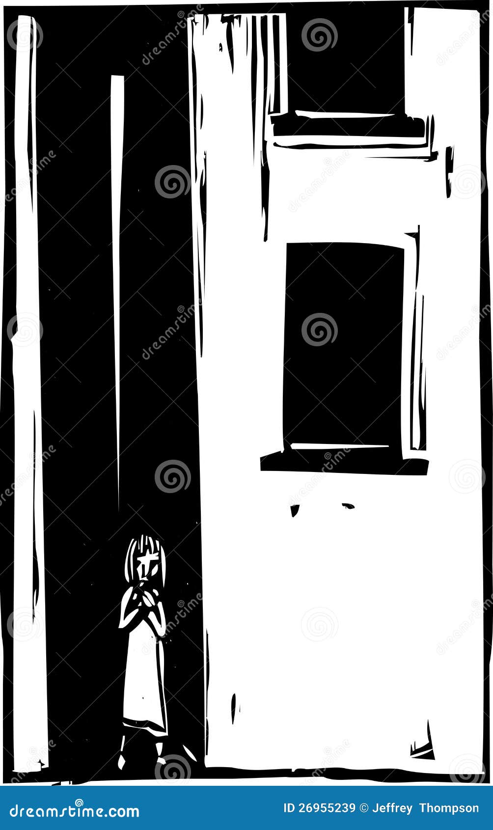Child Alone in Alley stock vector. Illustration of lost - 26955239