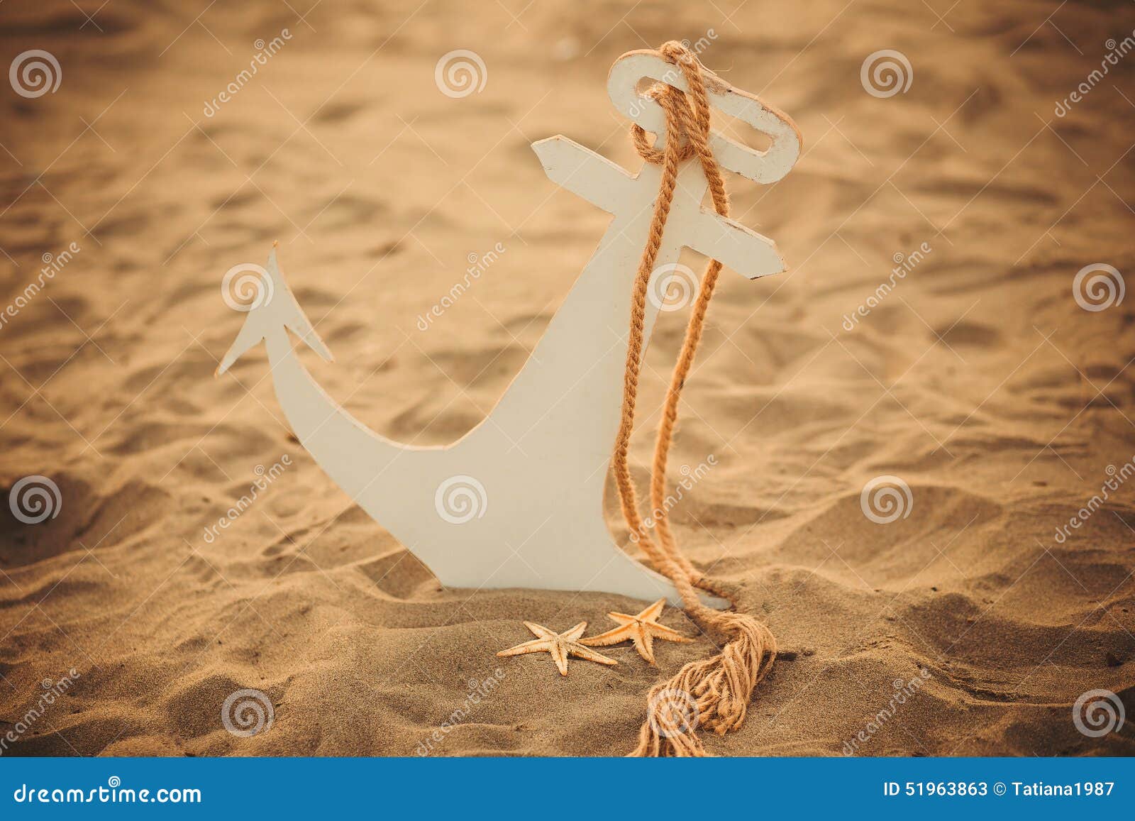 Child anchor on the sand stock image. Image of shore - 51963863