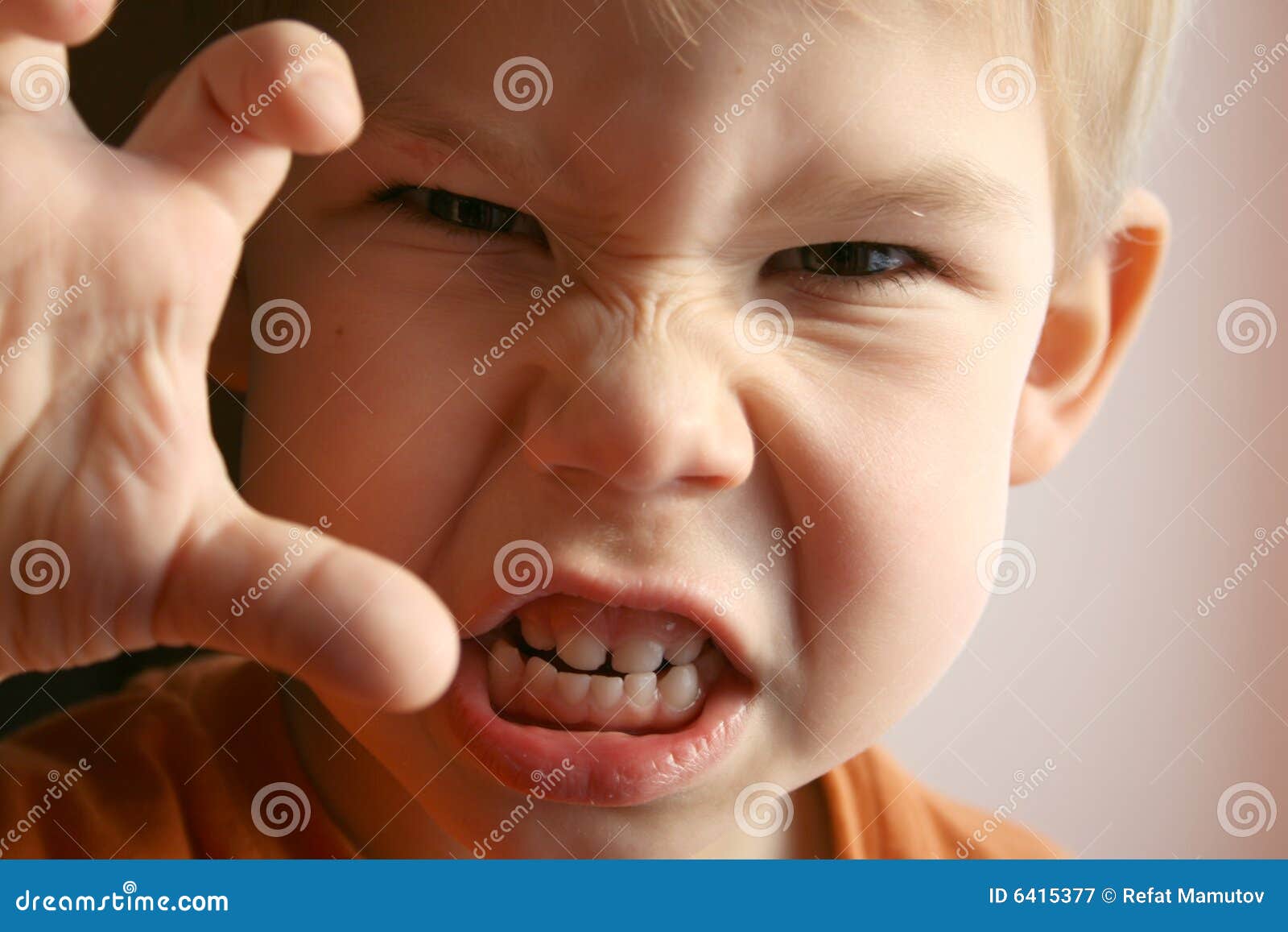 The child in anger. stock image. Image of grimacing, facial - 6415377