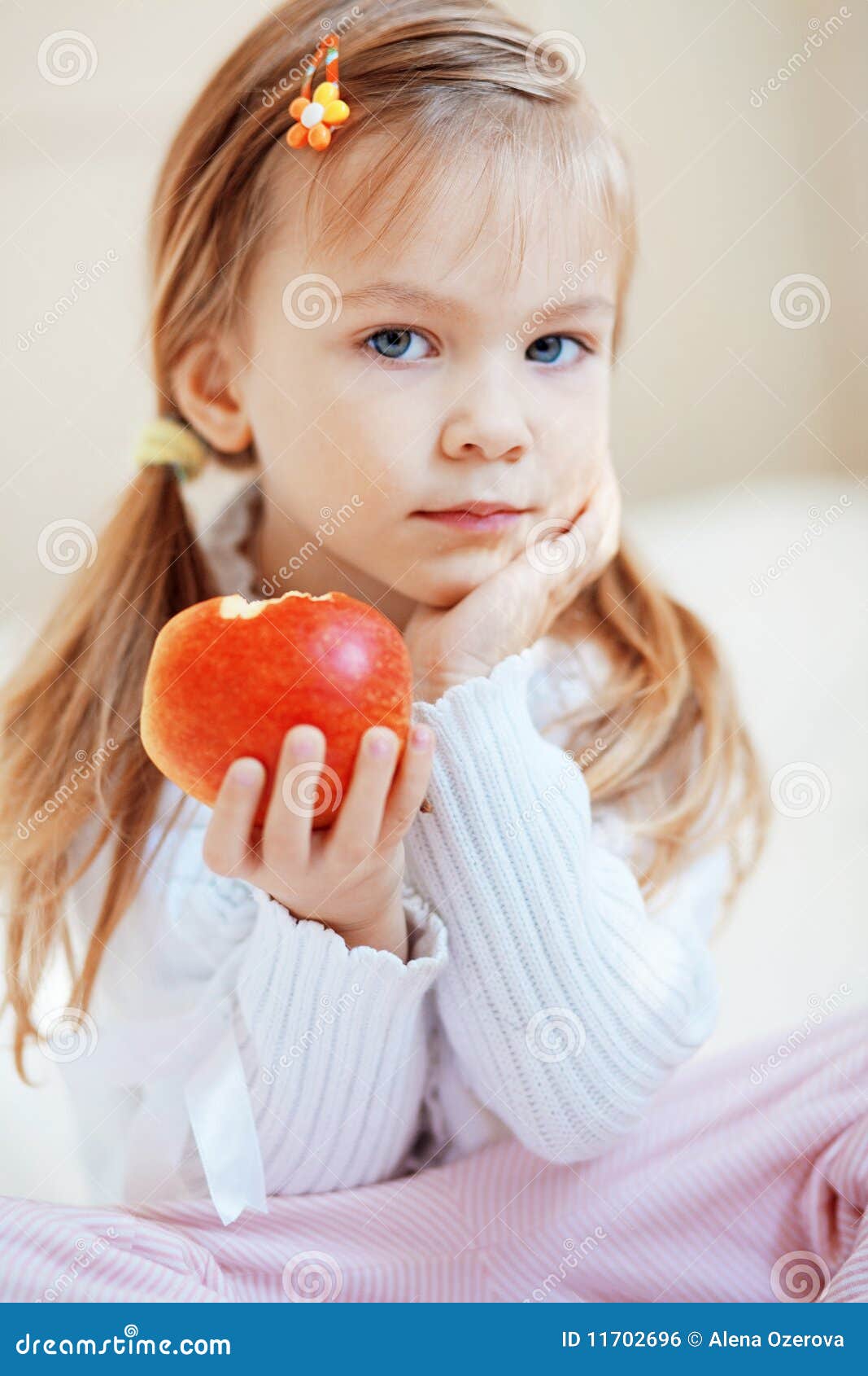 Child with apple stock photo. Image of beautiful, adorable - 11702696