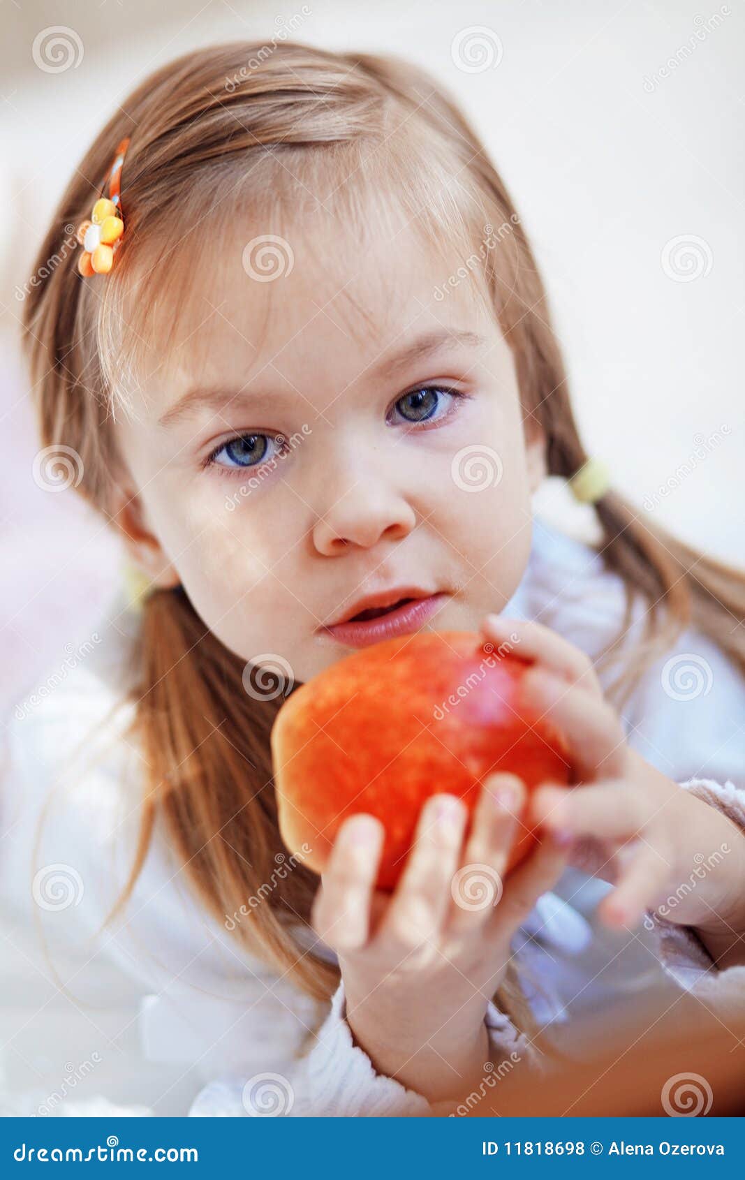 Child with apple stock photo. Image of cute, human, adorable - 11818698