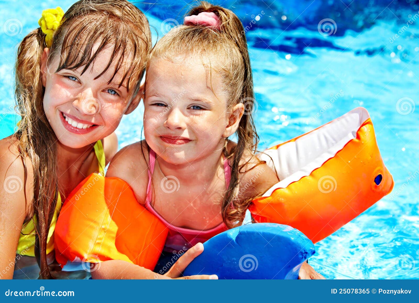 Child With Armbands In Swimming Pool. Royalty-Free Stock Image ...