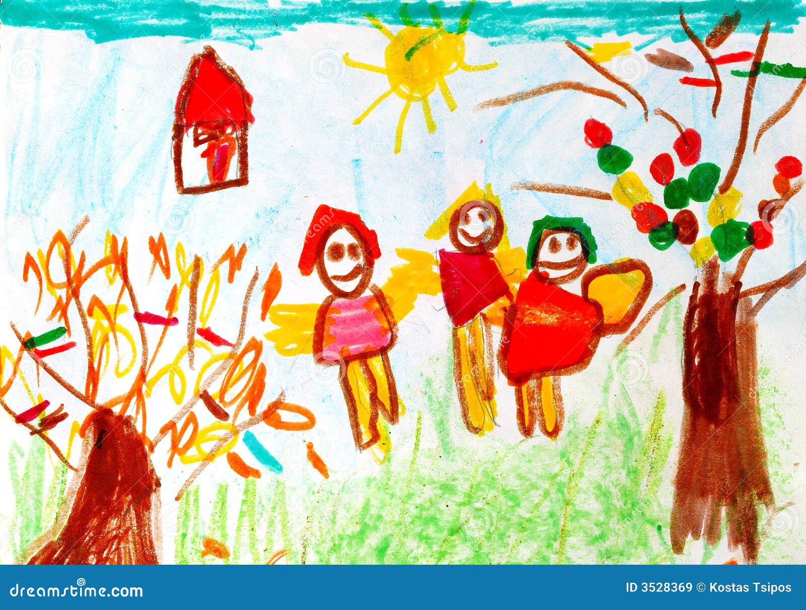 Child art stock image. Image of colorful, felt, education - 3528369