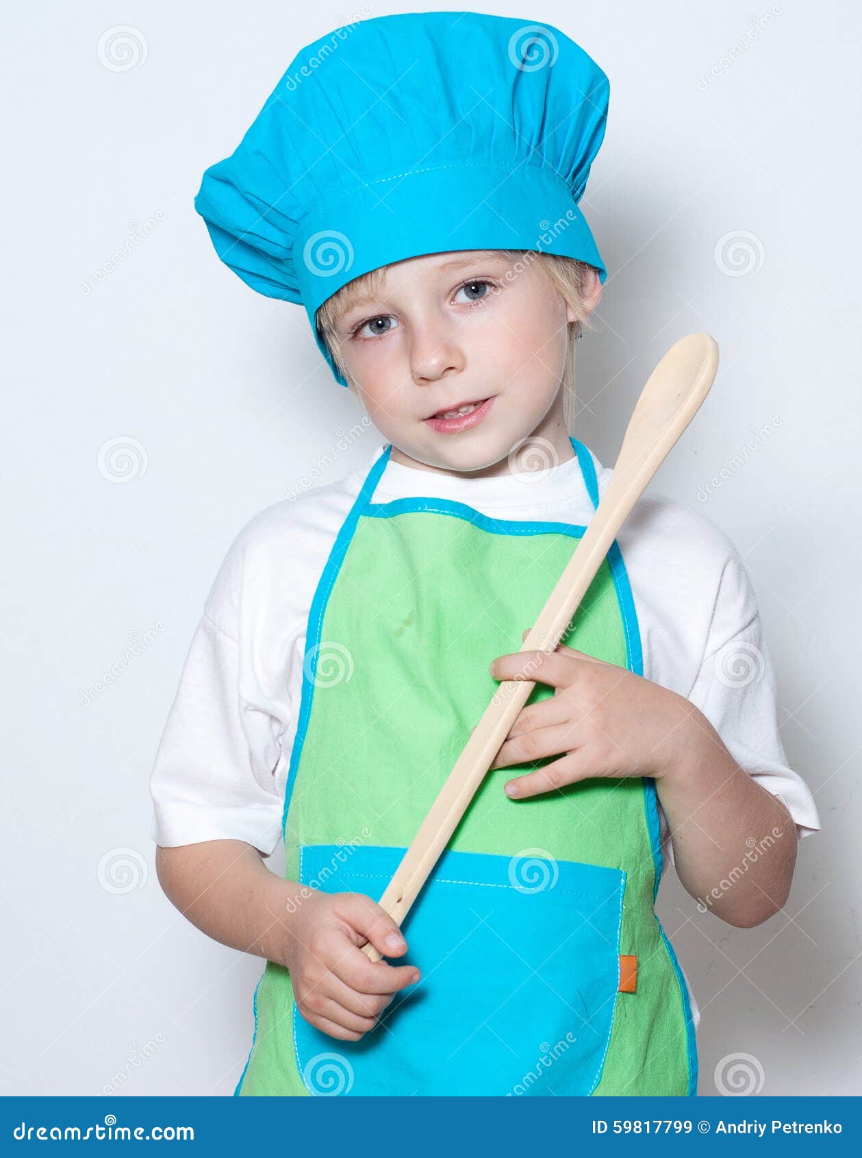 Child as a chef cook stock image. Image of people, look - 59817799