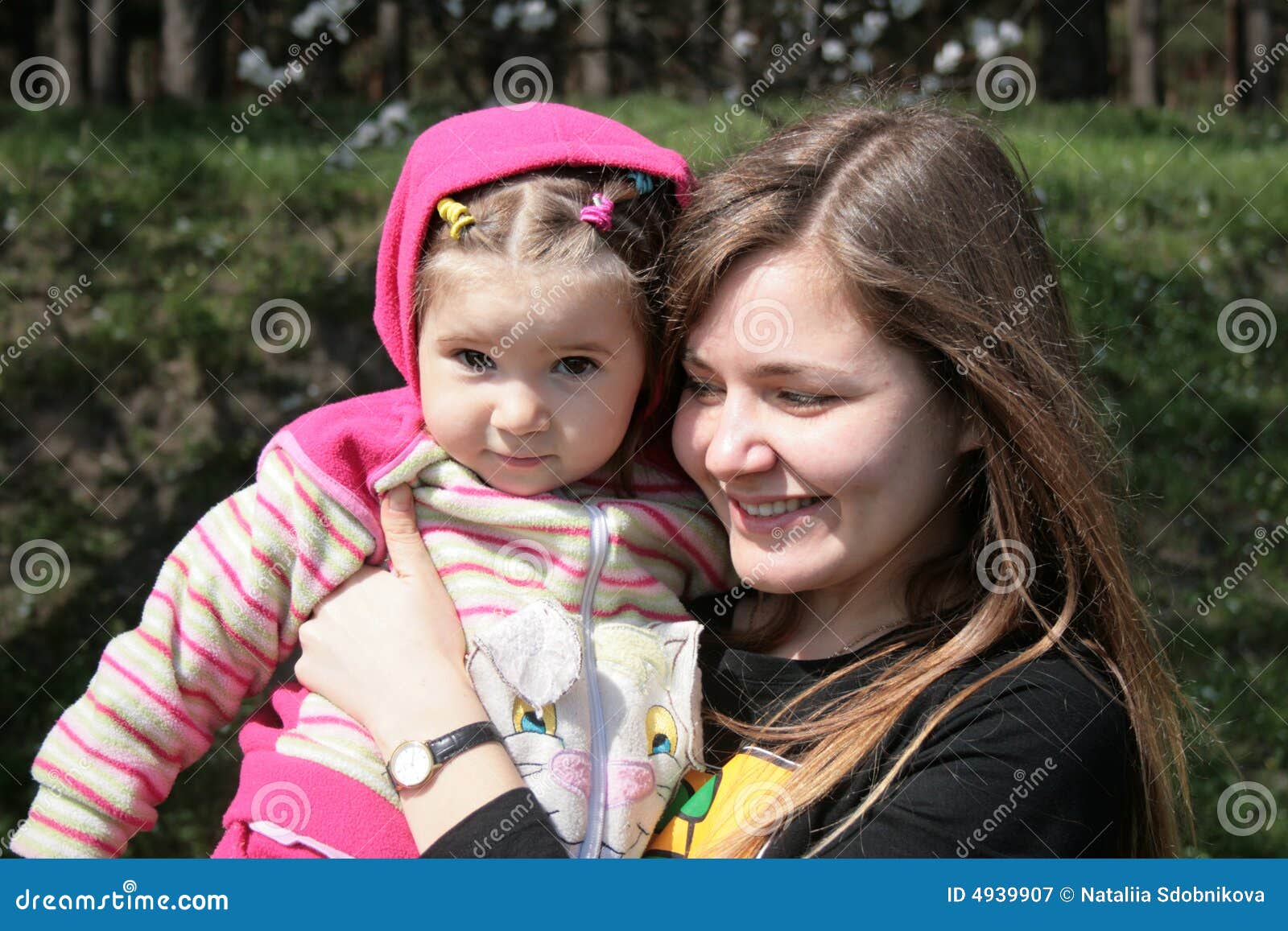 Child with aunt stock image. Image of childhood, beauty - 4939907