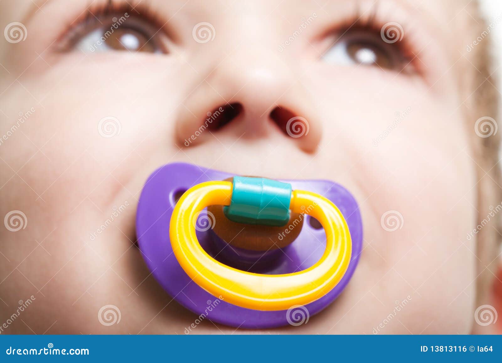 Child with baby pacifier stock photo. Image of happiness - 13813116