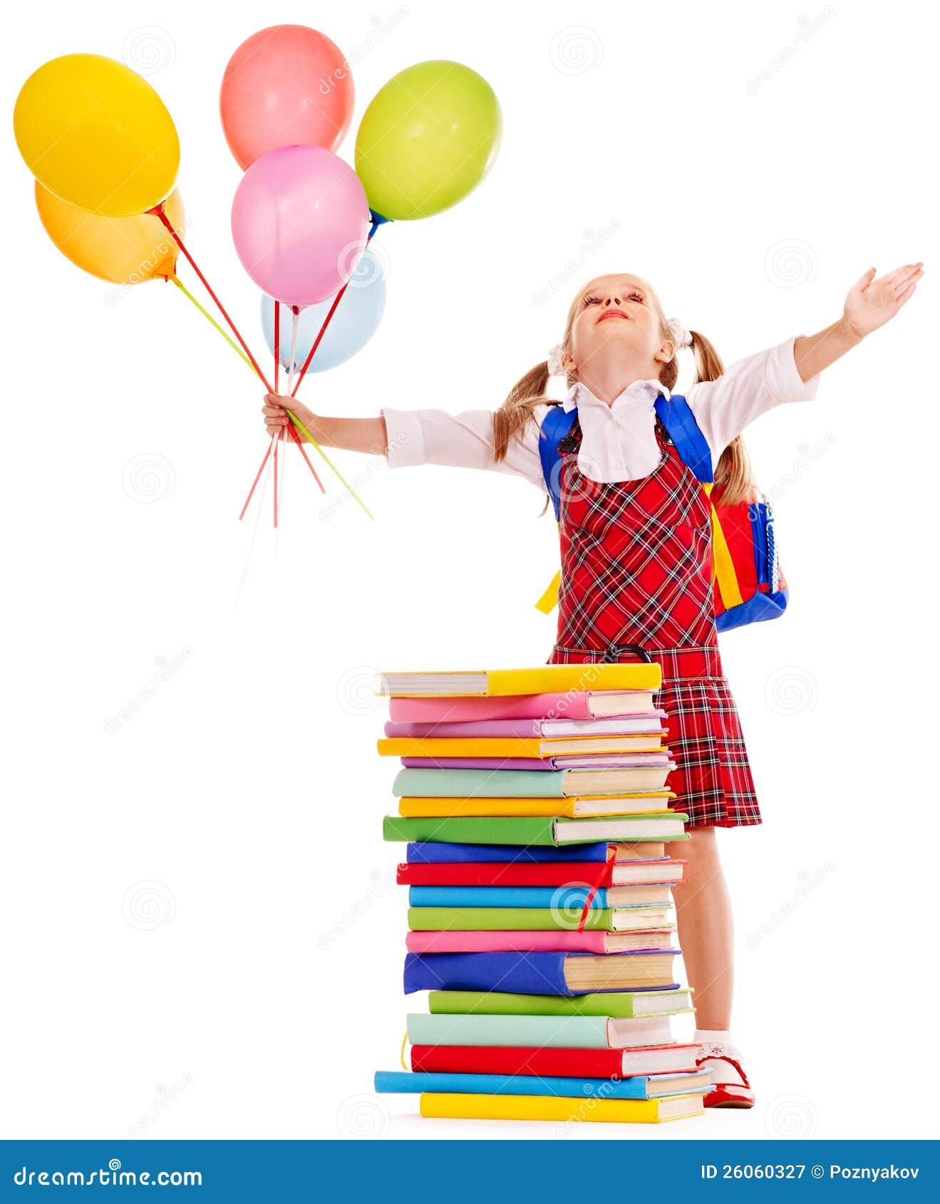 Child with backpack. stock image. Image of holiday, child - 26060327