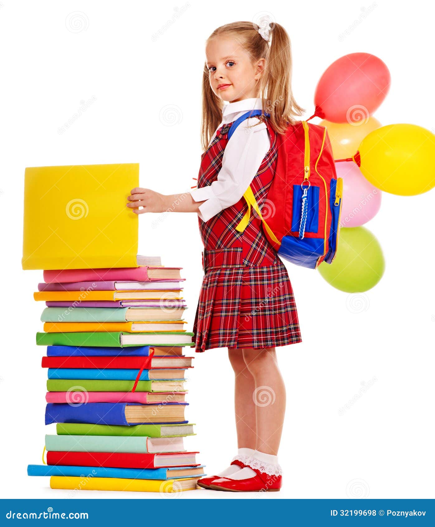 Child with backpack. stock photo. Image of back, little - 32199698
