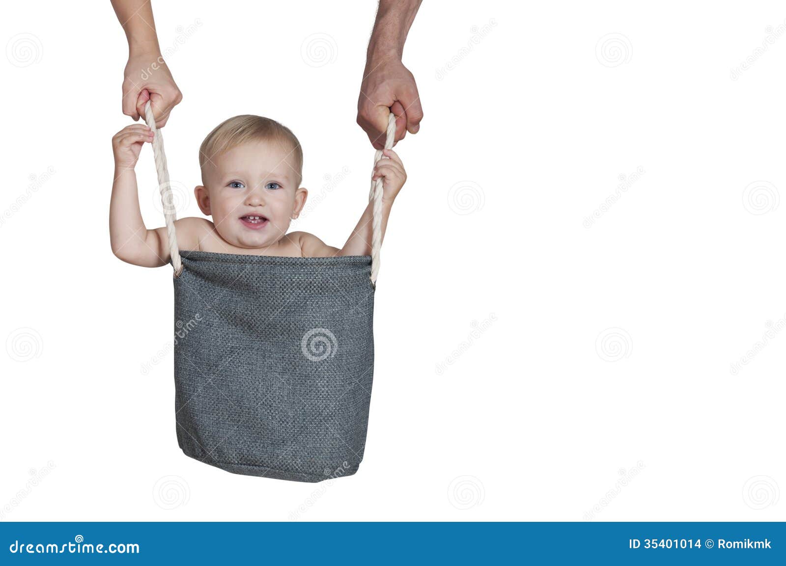 Child in a bag stock photo. Image of hanging, happiness - 35401014