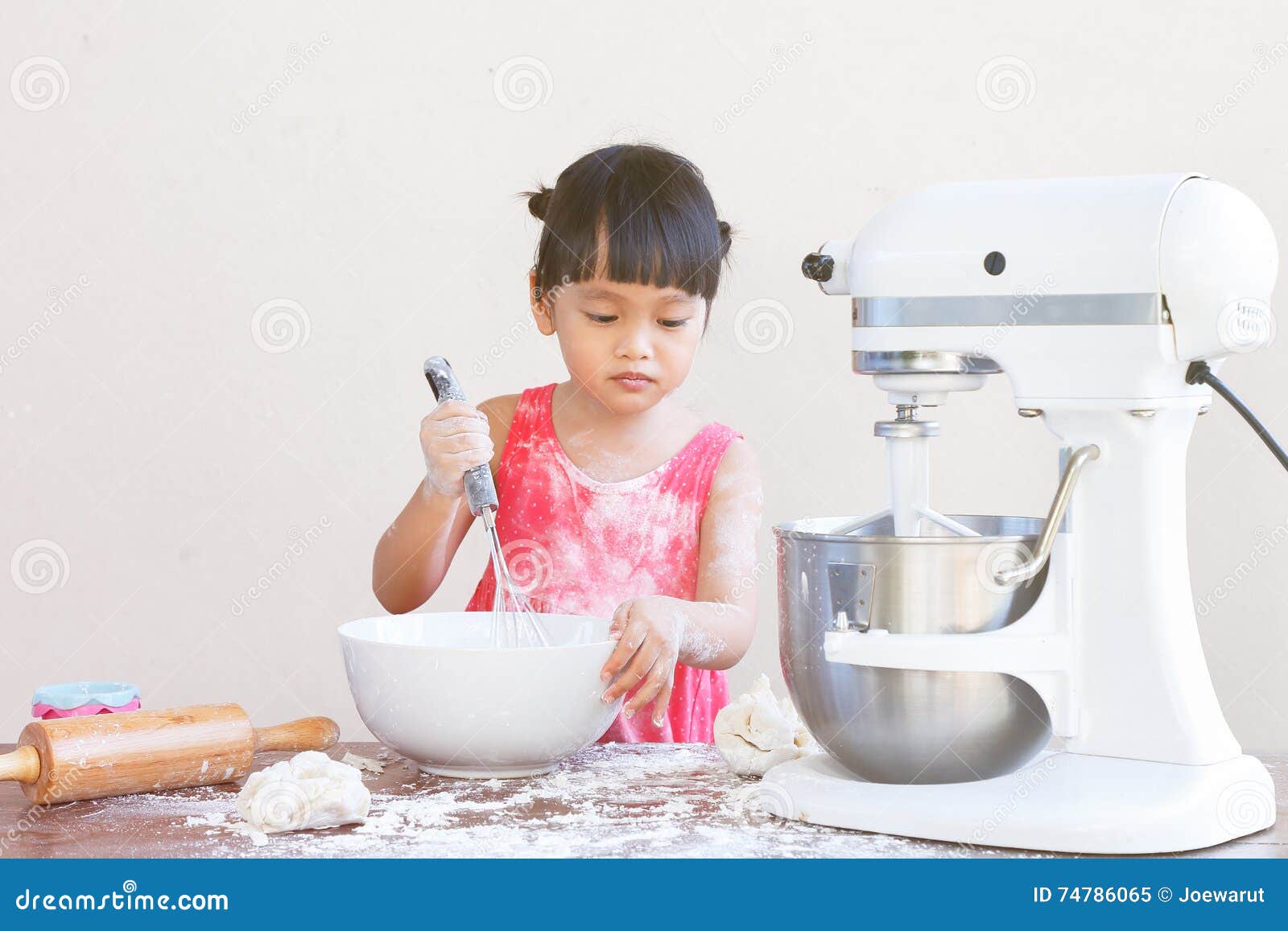 Child bakery stock image. Image of baking, mixer, chinese - 74786065