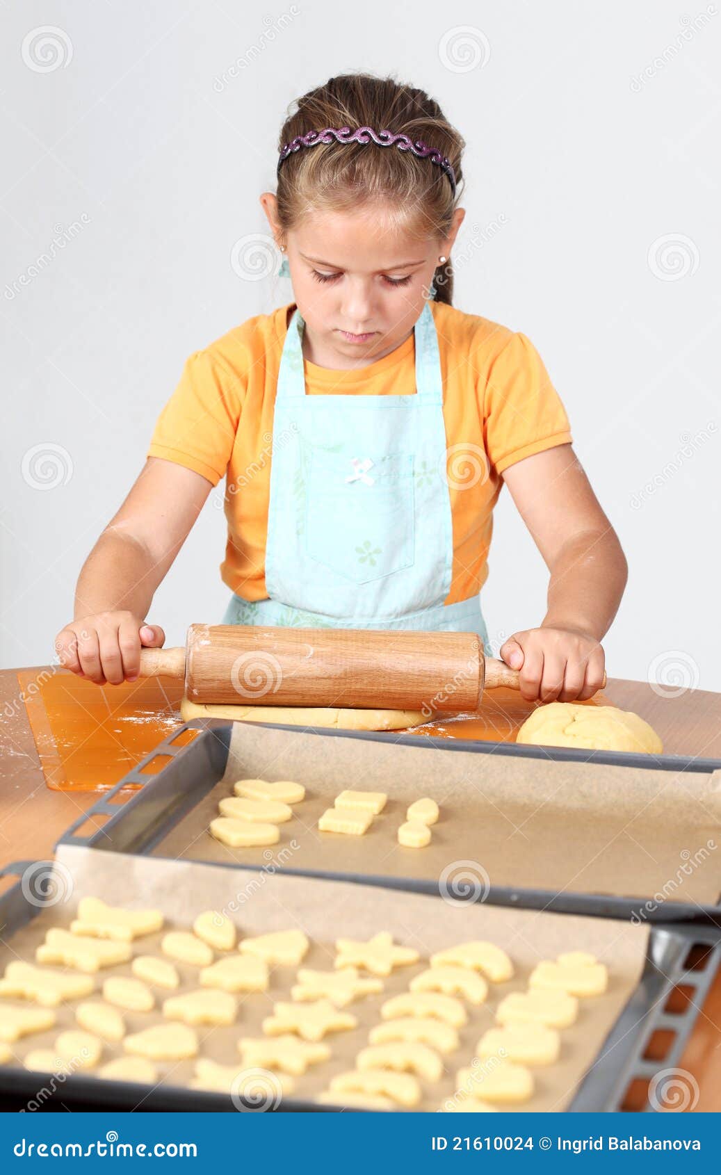 Child baking cookies stock photo. Image of bread, childhood - 21610024
