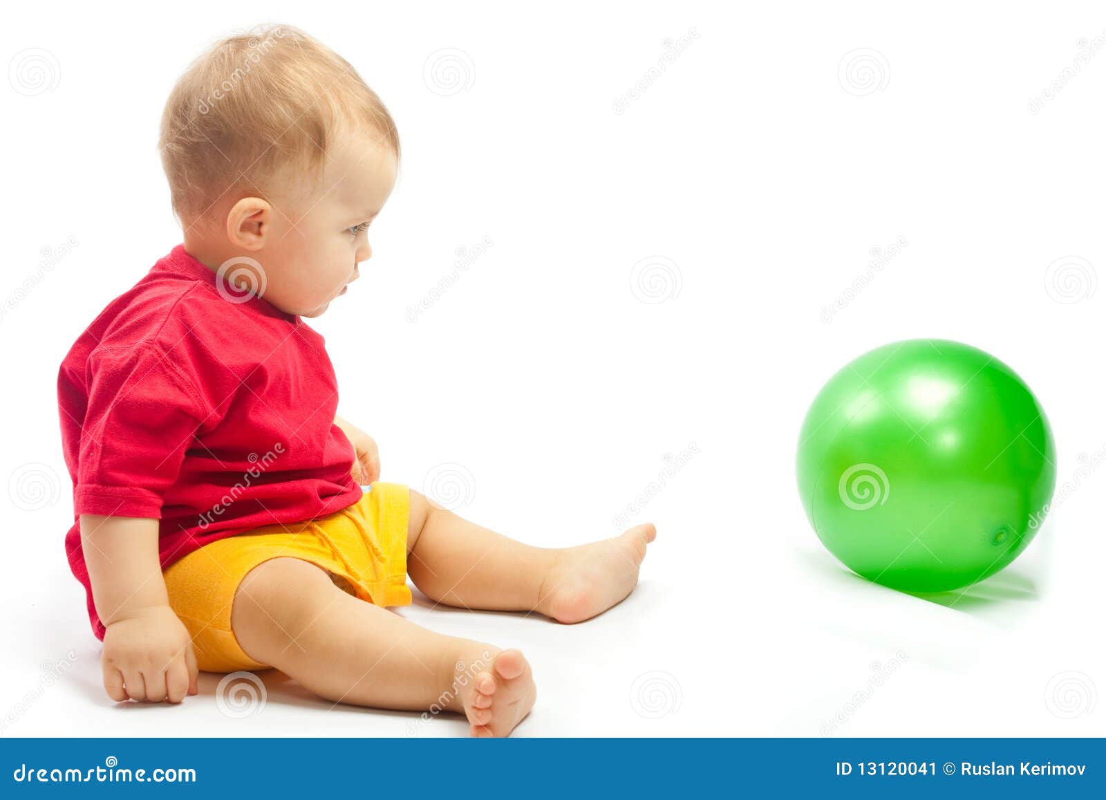 Child with ball stock image. Image of little, childhood - 13120041