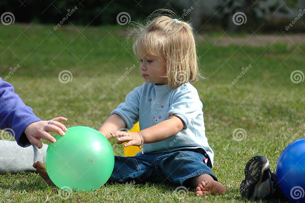 Child with ball stock photo. Image of disappointment, foot - 1335080