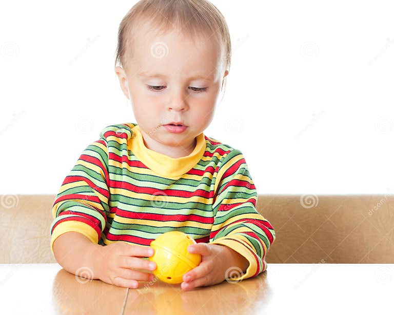 Child with a ball stock photo. Image of childhood, caucasian - 28595924