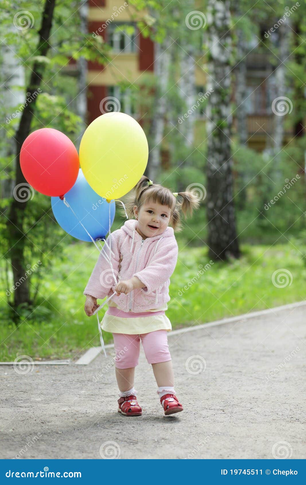 Child with balloon stock image. Image of childhood, carrying - 19745511