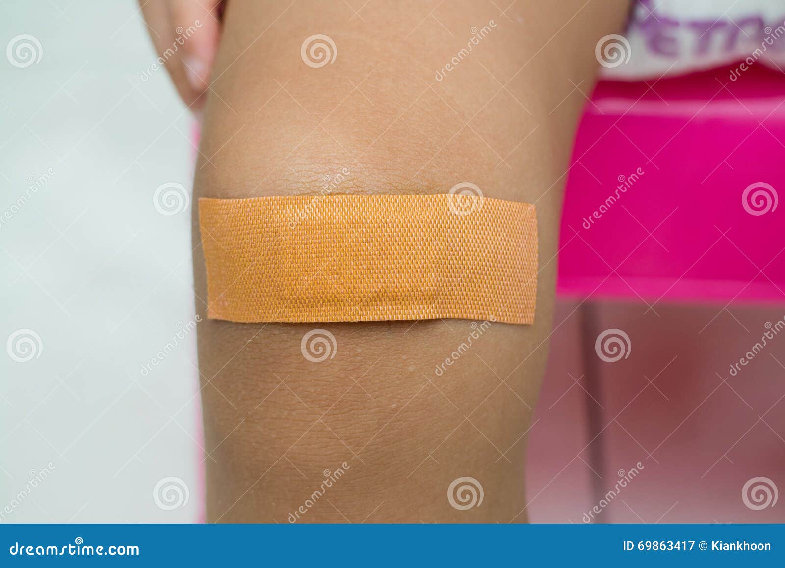 Child with Band Aid on Knee Stock Image - Image of medicine, healthcare ...