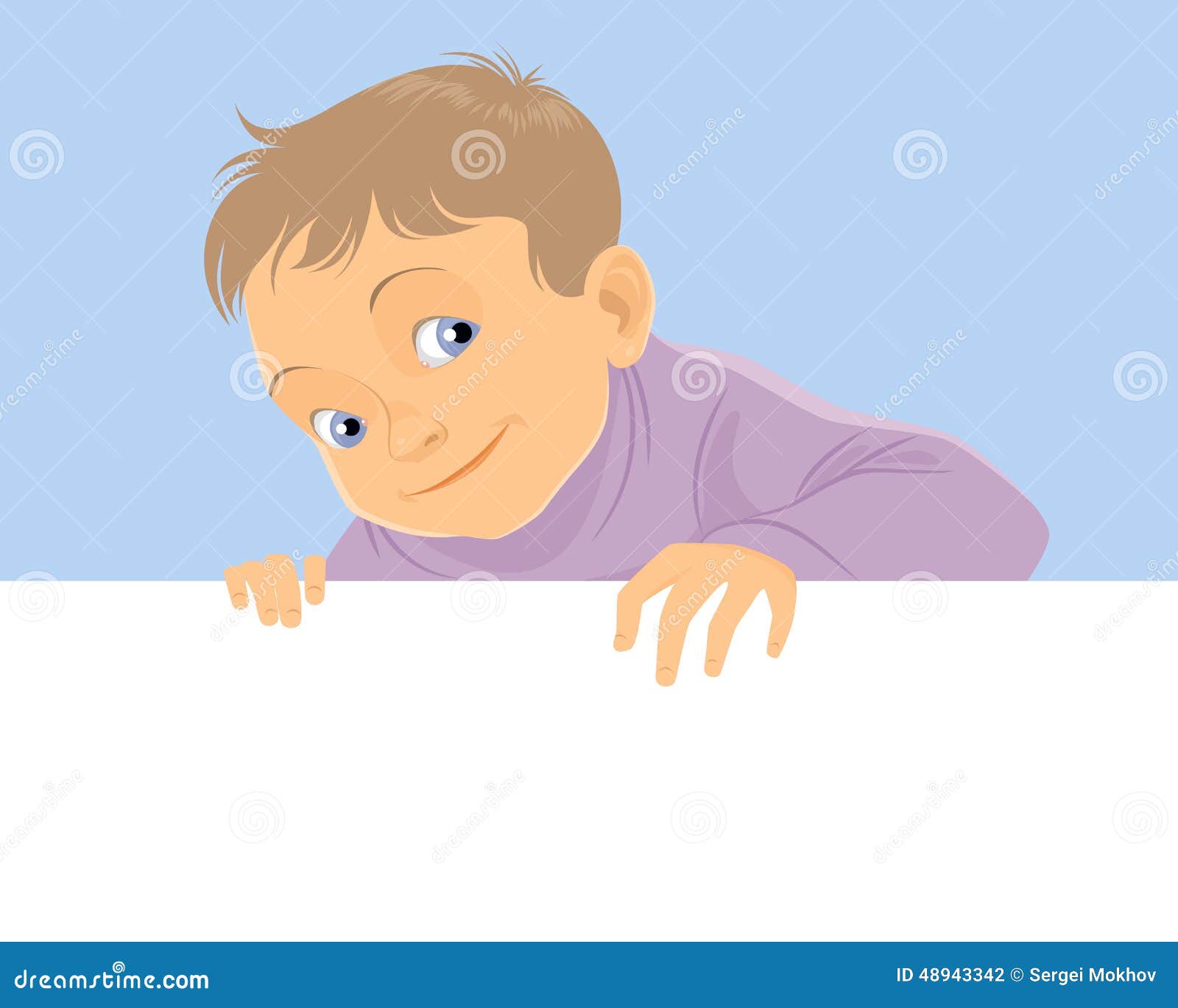 Child with banner stock vector. Illustration of baby - 48943342