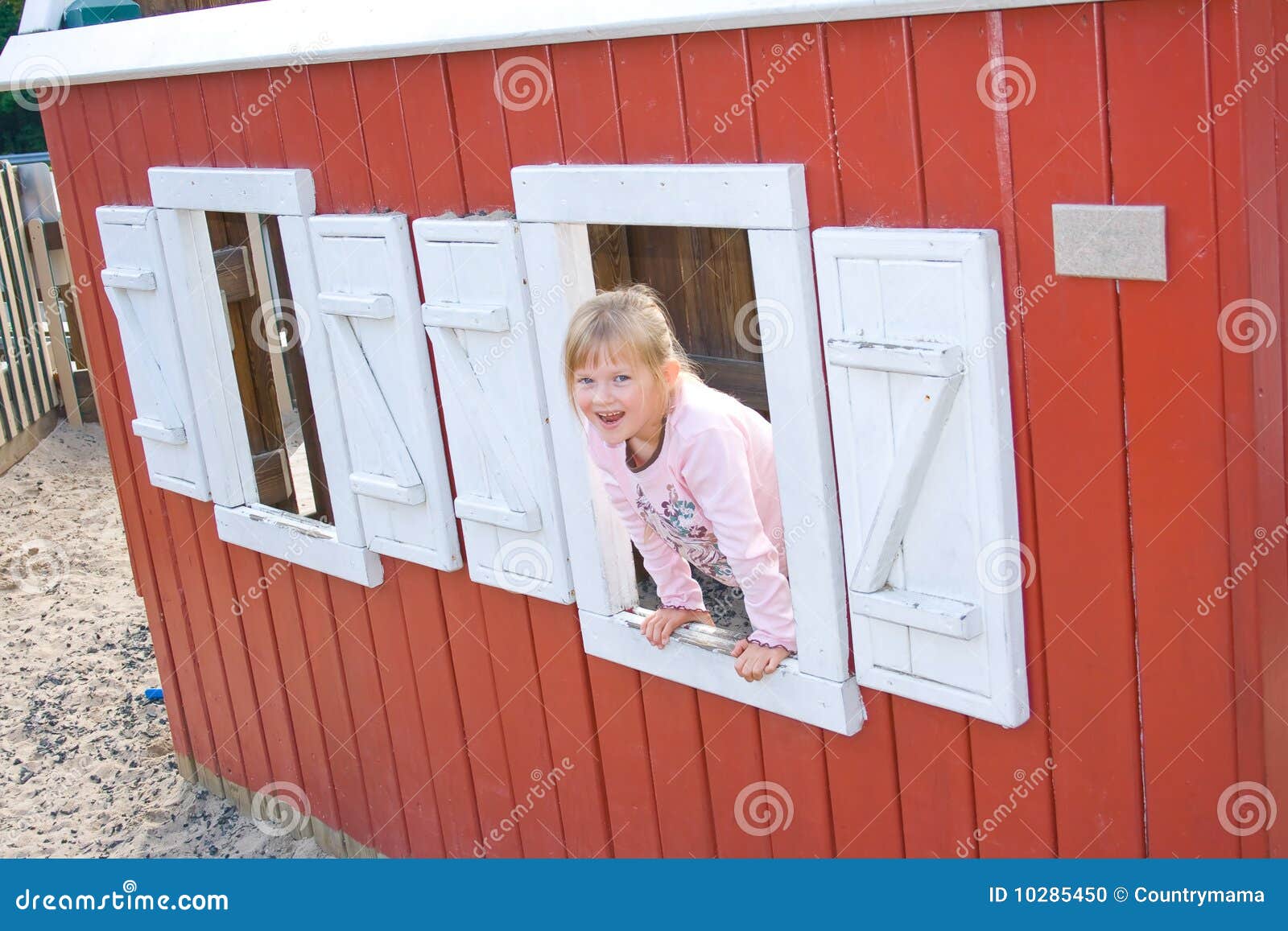Child in barn. stock photo. Image of leaning, grin, female - 10285450