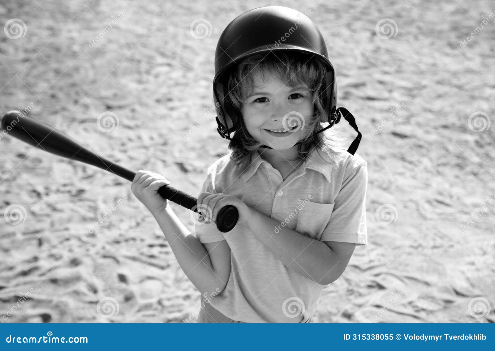 Child Baseball Player Focused Ready To Bat. Kid Holding a Baseball Bat ...