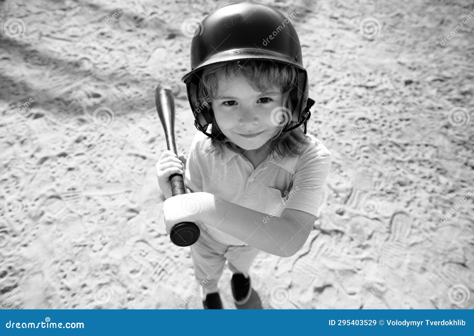 Child Baseball Player Focused Ready To Bat. Kid Holding a Baseball Bat ...