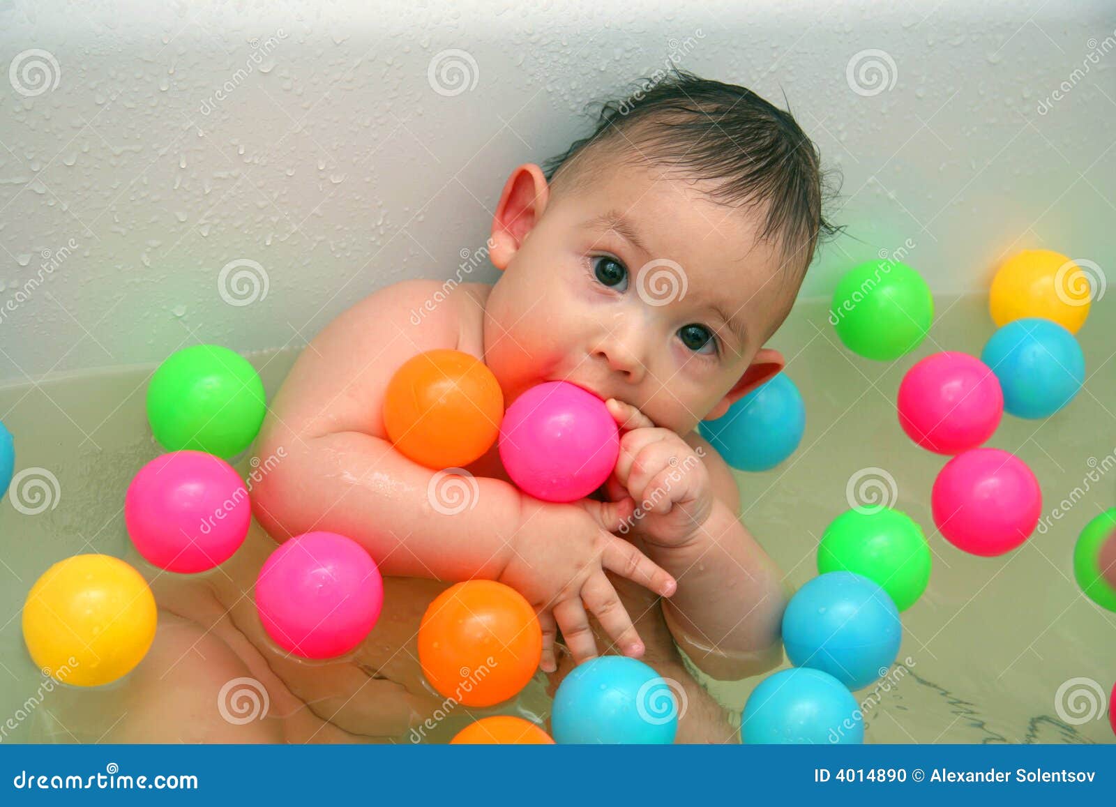 The Child Bathing In A Bath Picture. Image: 4014890