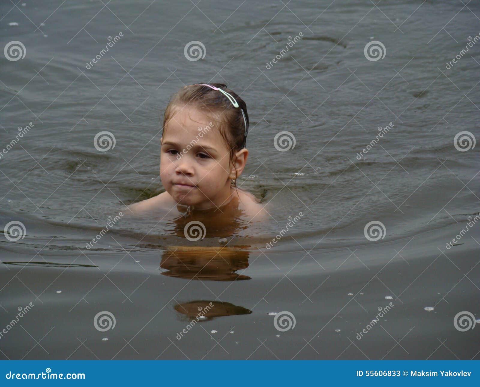Child is Bathing in the River Stock Image - Image of bathed, nature ...