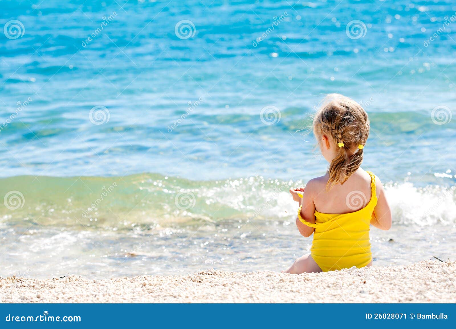 Child on the beach stock image. Image of bright, preschooler - 26028071