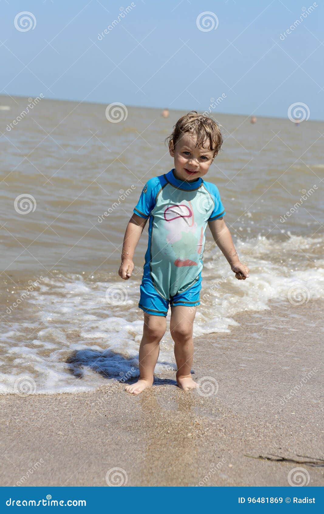 Child on beach stock image. Image of portrait, nature - 96481869