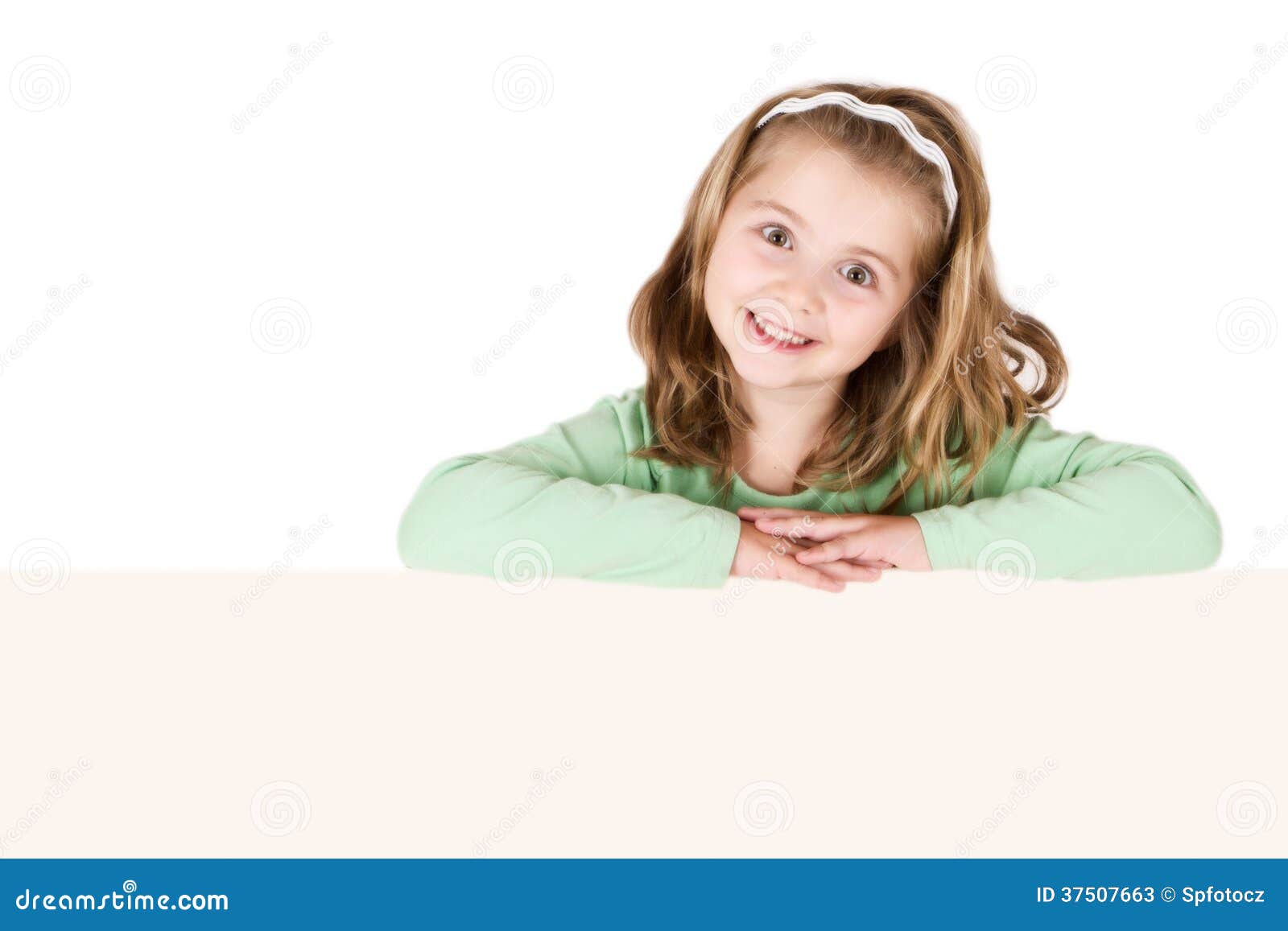Child behind empty board stock image. Image of hand, message - 37507663